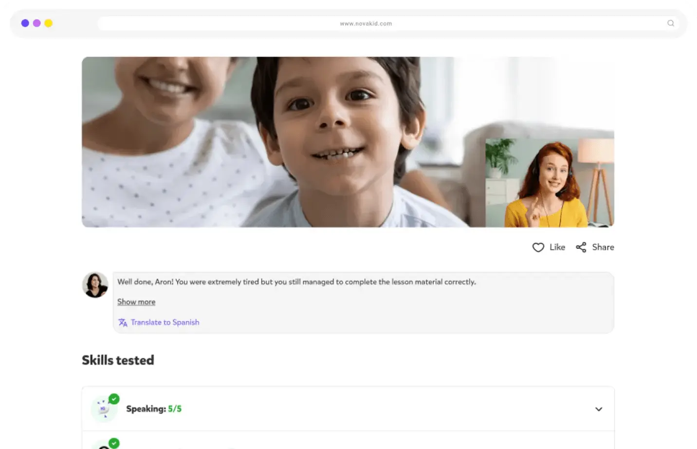 Online English classes for kids | English for children Online | Novakid